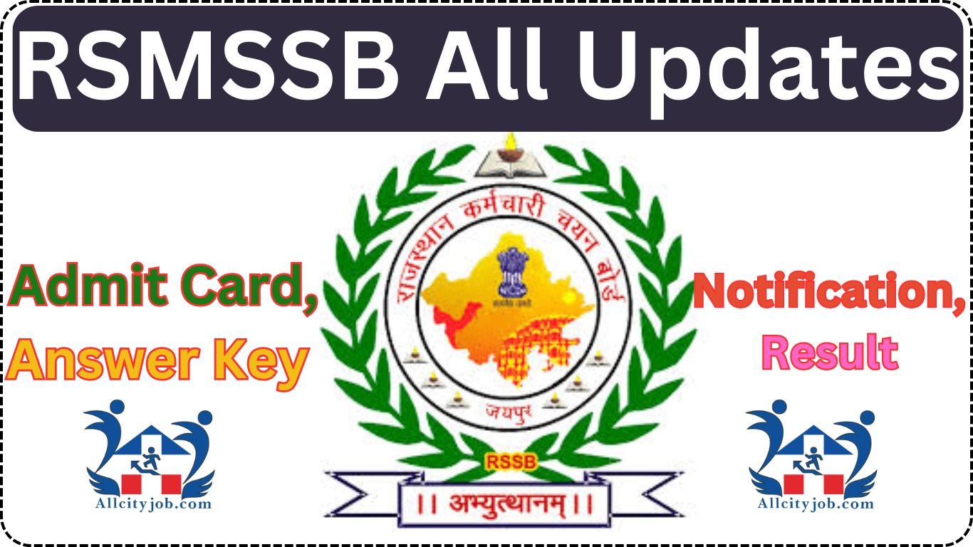 RSMSSB Exam Calendar, Admit Card, Answer Key, Result All Updates - All ...