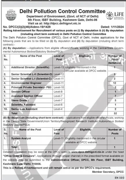 DPCC Recruitment 2024: Exciting Opportunities In Environmental ...