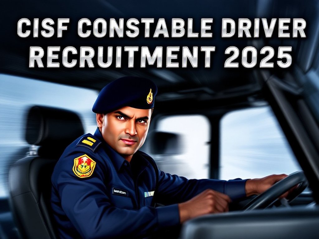 CISF Constable Driver Recruitment 2025: Apply Online For 1124 Posts ...