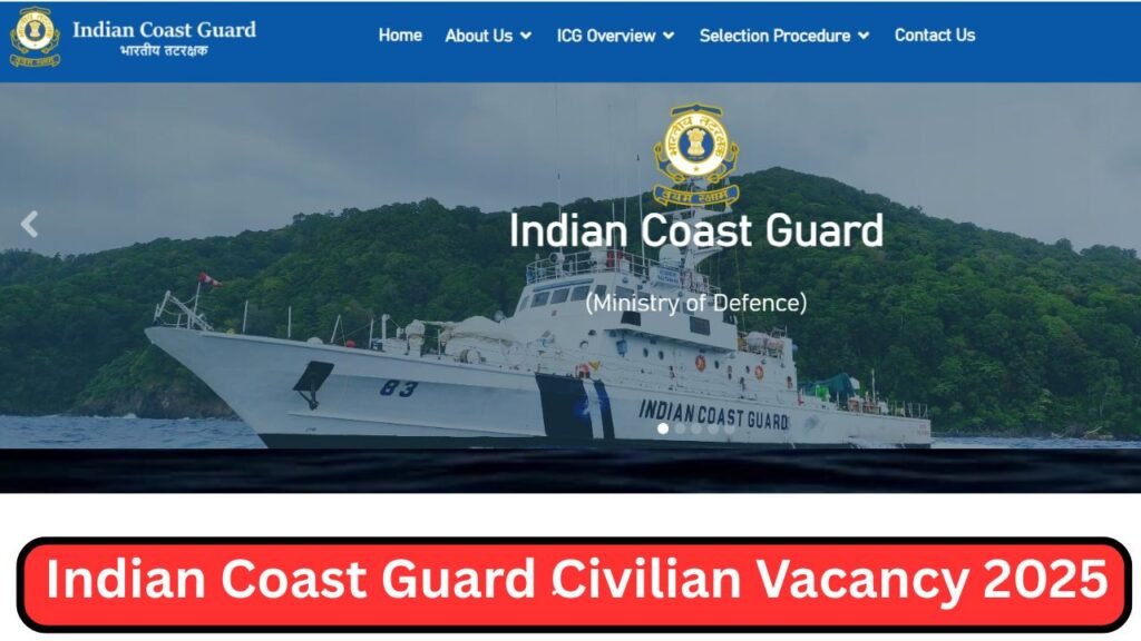 Indian Coast Guard Civilian Vacancy 2025 - All City Job